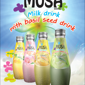“MUSA Milk Drinks: A refreshing 290ml Blend of Basil Seed with Melon ...